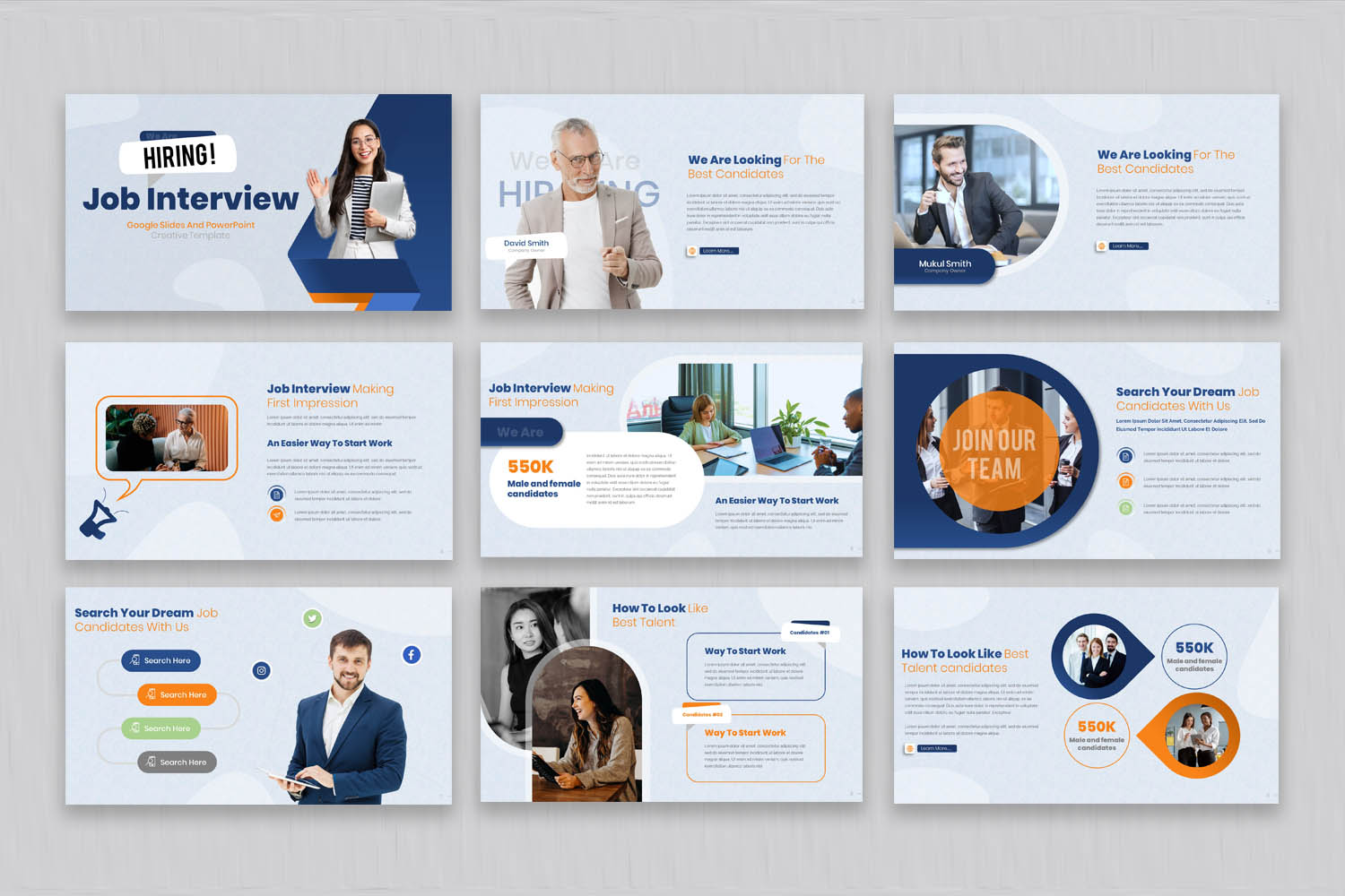 Job Interview Presentation Template Slidestack